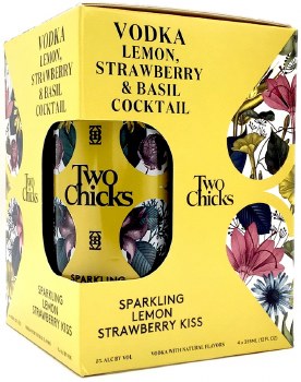 Two Chicks Sparkling Lemon Strawberry Kiss 4pk 355ml Can - Legacy Wine and Spirits